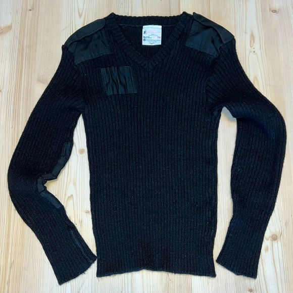 Brigade | Sweaters | Brigade 0wool Black Military Style Sweater | Poshmark